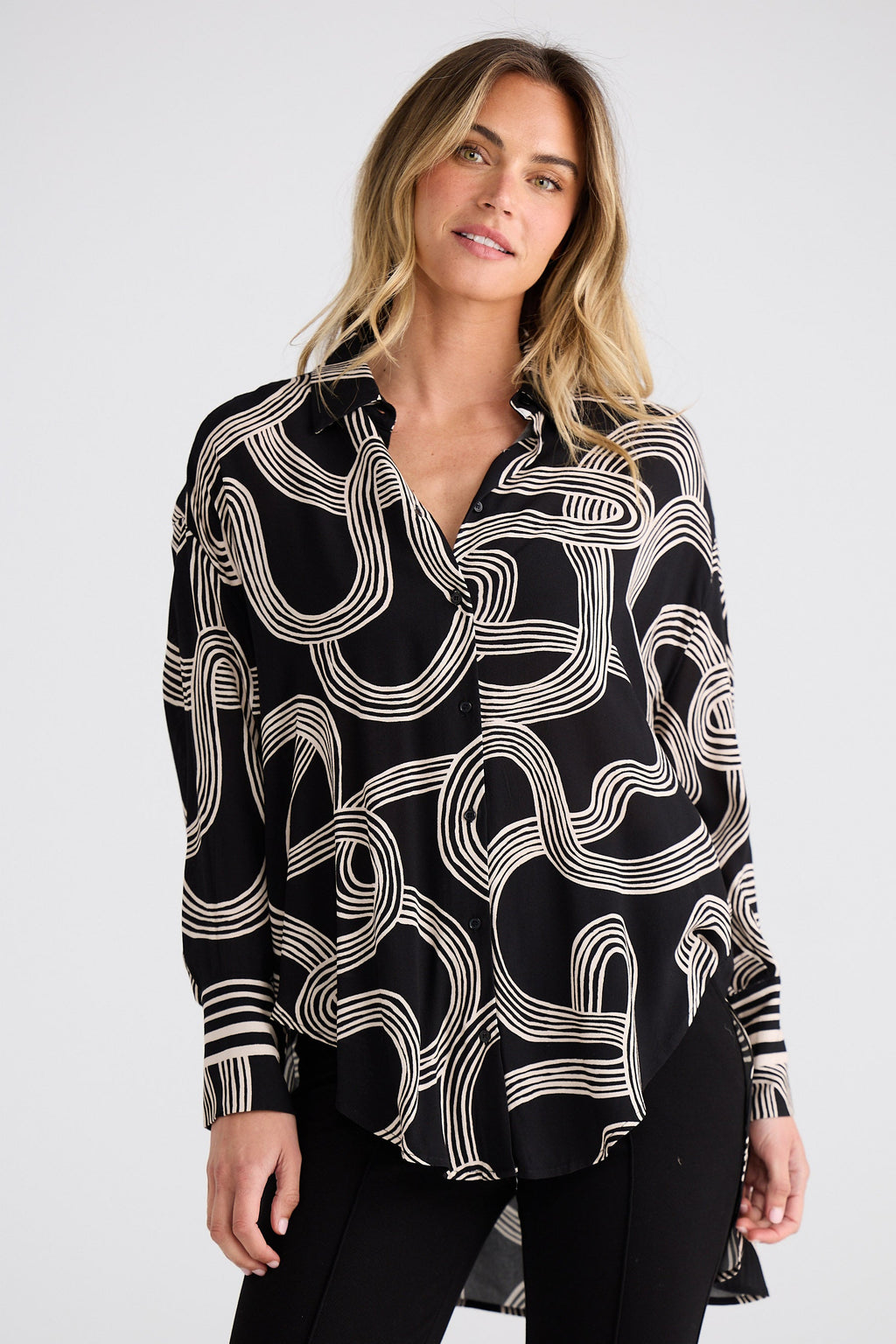 Homestead Shirt - Ink Lines Print - Brave+True
